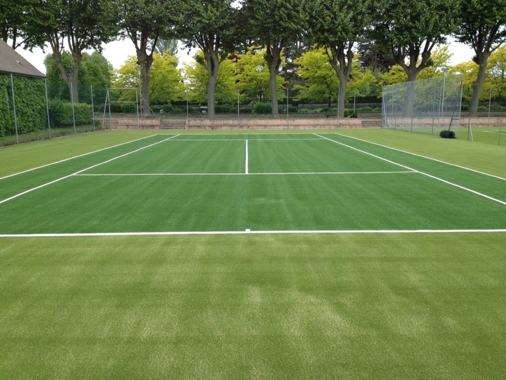 Gazon synthétique semi-sablé pour terrain de tennis - Confort et ...